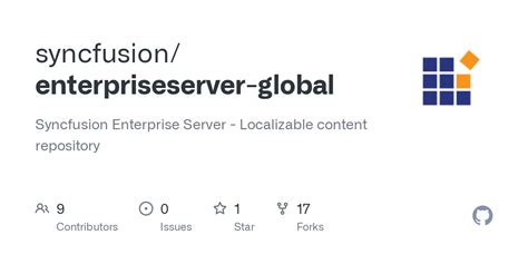 GitHub Syncfusion Enterpriseserver Global Syncfusion Enterprise