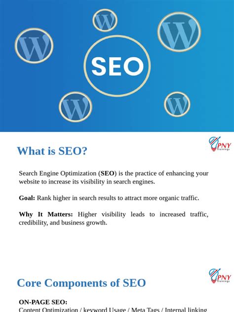 Lecture 1 Introduction To Seo And Wordpress Pdf Word Press