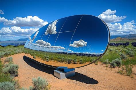 Solar Power Solar Arrays Reflection And Clean Energy Shown In A