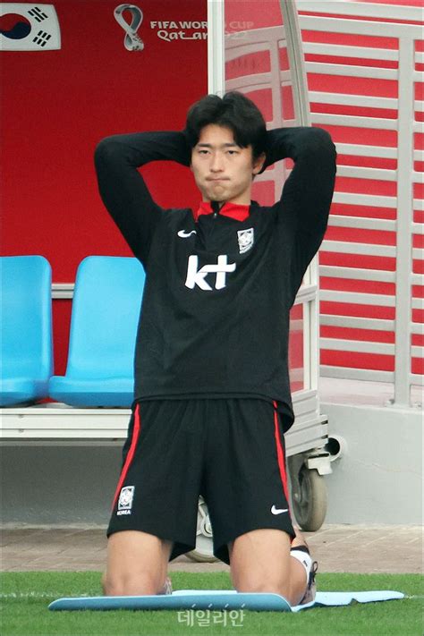 훈련하는 조규성