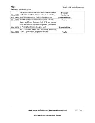 Pantech Vlsi Xilinx Ise Spartan Fpga 2016 17 PDF