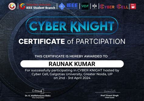 Raunak Kumar On Linkedin Cybersecurity Certification