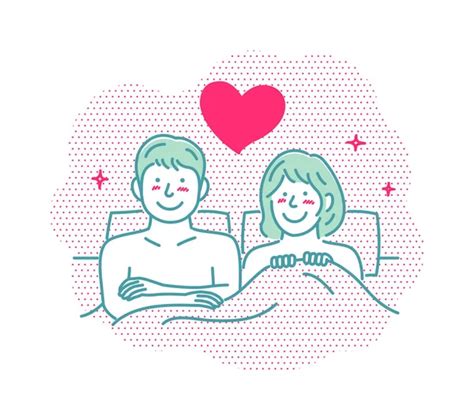 Sexual Activity Bed Sex Love Flat Vector Illustration Illustration