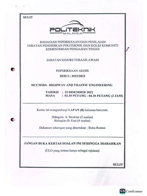 Soalan Peperiksaan Akhir Sem 1 2022 2023 Dcc30103 Pdf