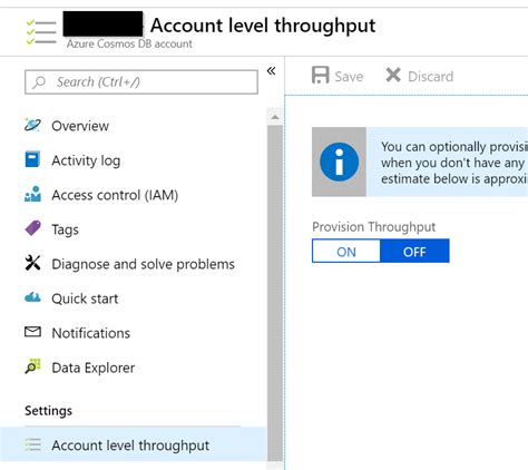 Azure Provision Throughput On Database Level Using Table Api In Cosmos Db Stack Overflow