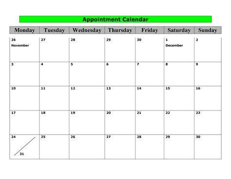 Free Printable Appointment Calendar Template Printable Templates 3072