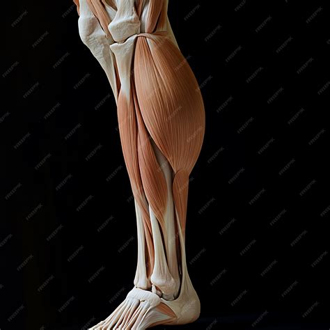 Human Leg Muscles And Bones Anatomy Lower Leg And Foot 3d Render Premium Ai Generated Image