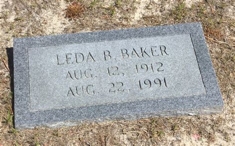 Leda B Baker 1912 1991 Memorial Find A Grave