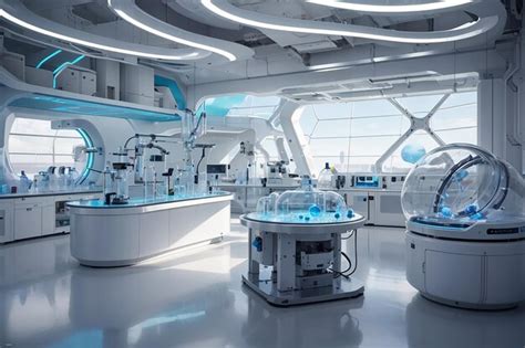 Premium Photo Nanotechnology Futuristic Science Lab