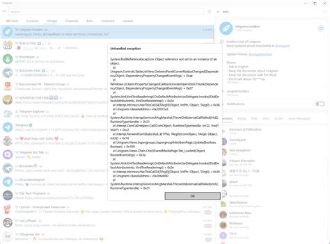 Error When Opening Group Info Issue 1429 UnigramDev Unigram GitHub