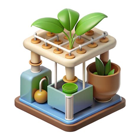 Dramatic Traditional Hydroponic System Diagram Labeled Isolated Cutout Exclusive 57653555 Png