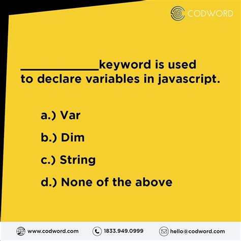 Variable Declaration In Javascript