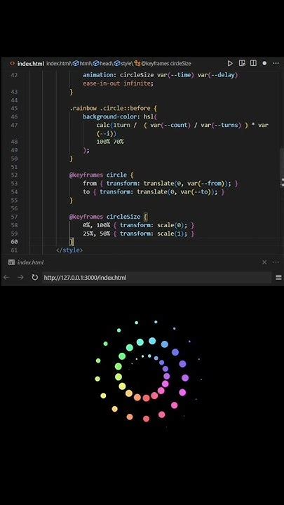 Rainbow Loader 🌈 Html Css Youtube