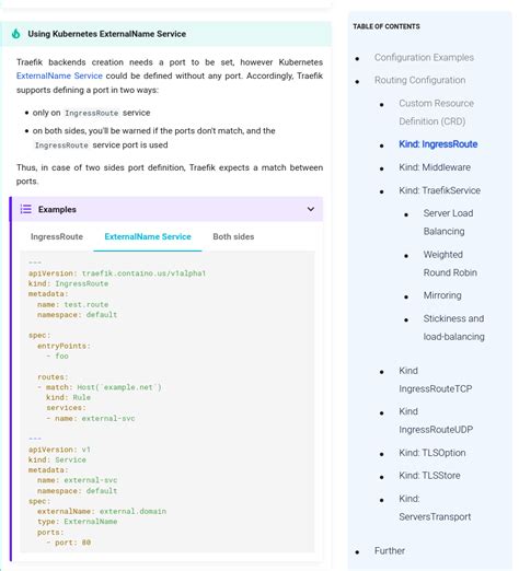 [documentation] ingressroute with externalname service shows example