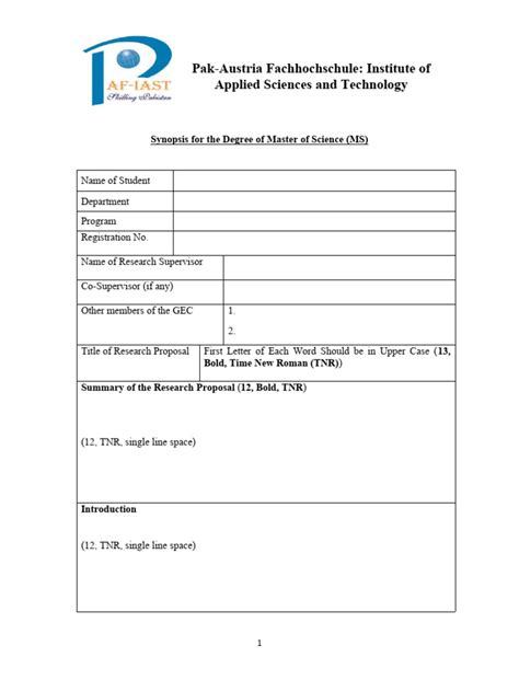 Synopsis Proforma Final1 Pdf Science Methodology