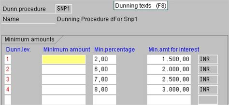 Dunning Configuration And Processing Manuual