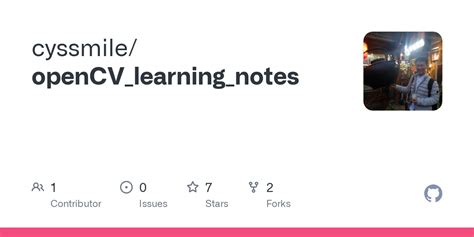 Github Cyssmile Opencv Learning Notes