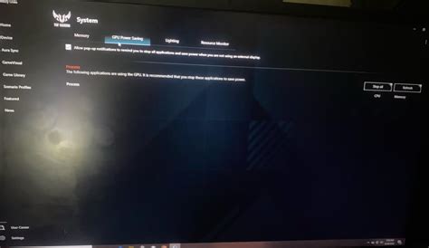 Why Doesnt My Armoury Crate Have Gpu Power Saving Options R Asustuf