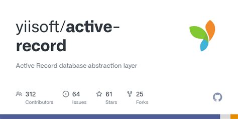 Github Yiisoftactive Record Active Record Database Abstraction Layer