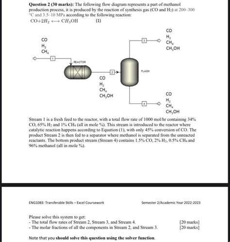 Question 2 30 Marks The Following Flow Diagram