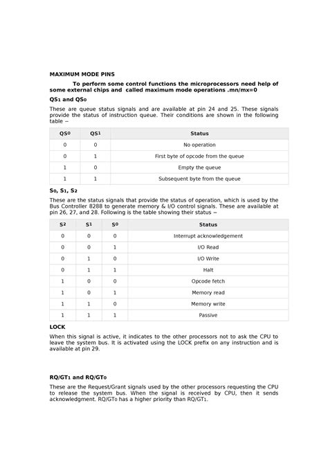 Maximum MODE PINS Idk MAXIMUM MODE PINS To Perform Some Control Functions The