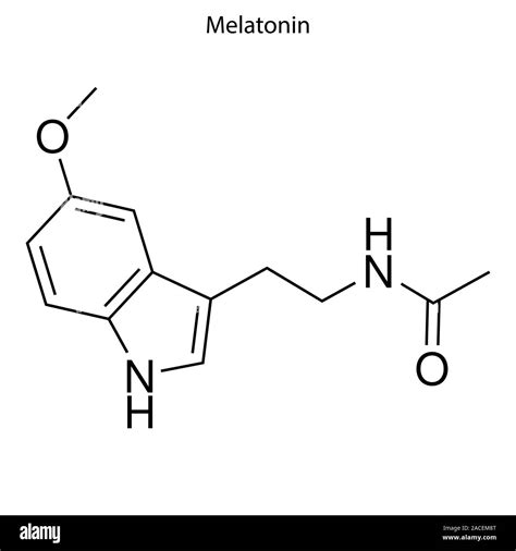 Skeletal Formula Of Melatonin Chemical Molecule Stock Vector Image And Art Alamy