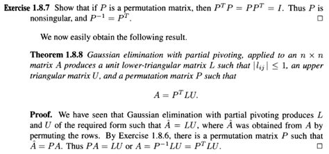 solved exercise 1 8 7 show that if p is a permutation