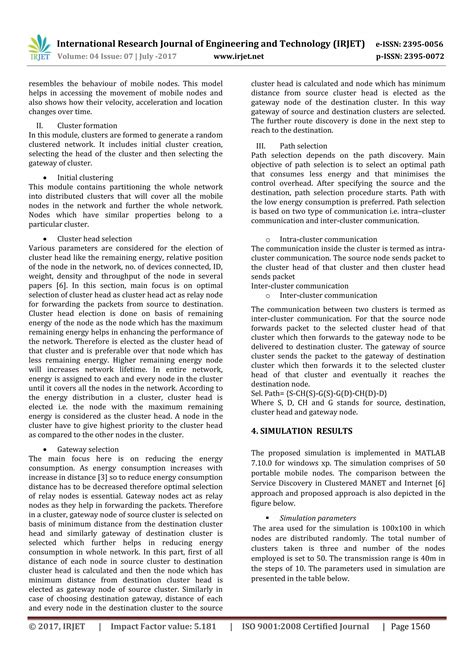 Optimum Relay Node Selection In Clustered Manet Pdf