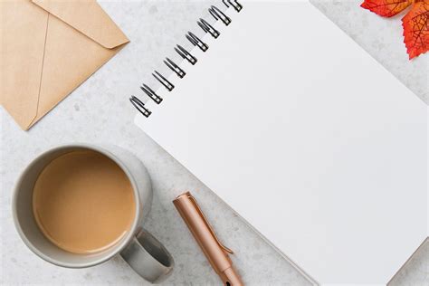 Notebook Flat Lay Design Autumn Free Photo Rawpixel
