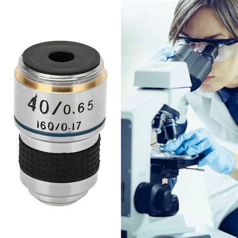Biological Microscope Objective Lens Detect Defects Bright Universal