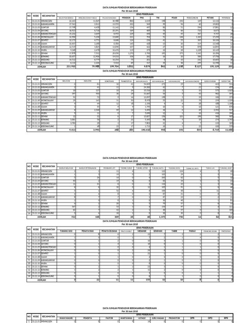 Data Penduduk Menurut Pekerjaan Pdf