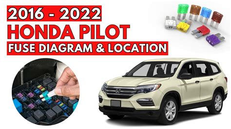 Honda Pilot 2016 To 2022 Fuse Box Diagrams And Location Guide Youtube