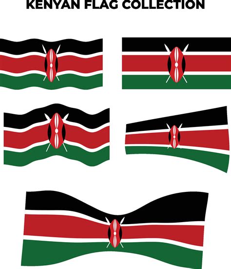 Kenya Free Vector Flag Illustration With Emblem 32313869 Vector Art At