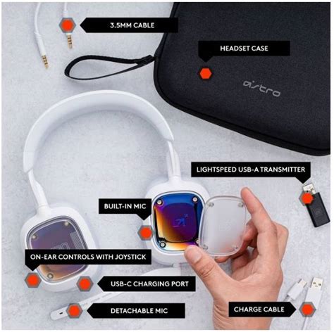 Logitech Astro A30 Lightspeed Wireless Gaming Headset Bluetooth Dolby Atmos Detachable Boom