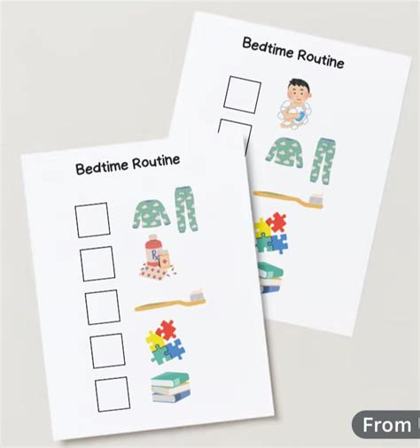 Bedtime Routine Checklist Etsy
