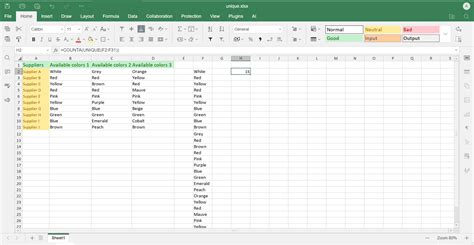 Como contar entradas únicas em um intervalo