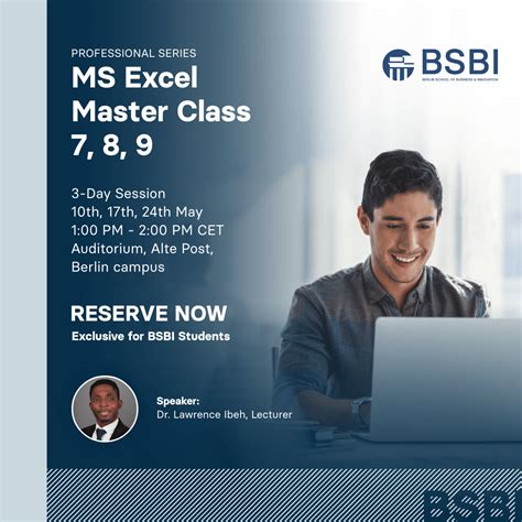 Professional Series Ms Excel Masterclass Bsbi