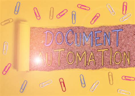 Text Sign Showing Document Automation Conceptual Photo Workflows That Assist In Creation Of