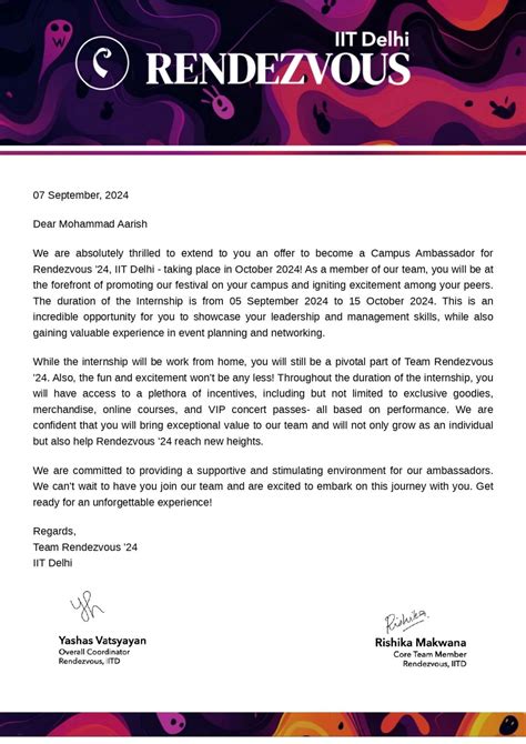 rendezvous24 campusambassador iitdelhi eventmanagement jamiamilliaislamia mohammad aarish