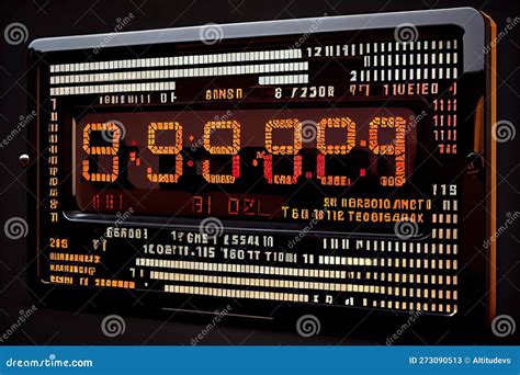 a glitchy digital clock that shows the wrong time and date stock illustration illustration of
