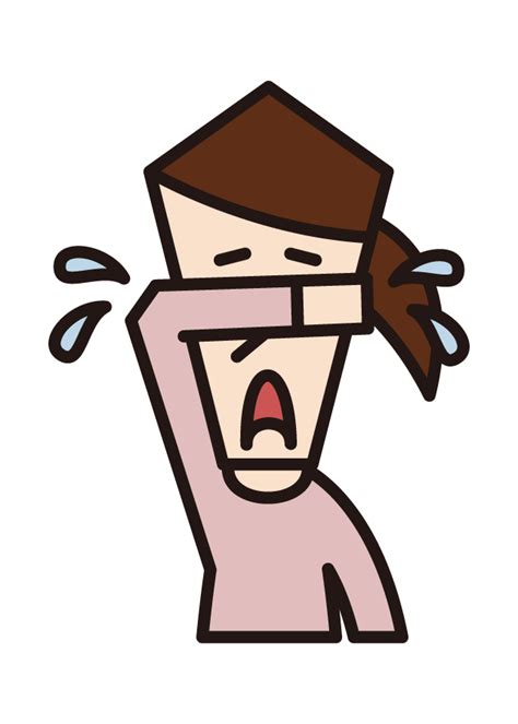 우는 사람 여자 의 일러스트 무료 일러스트 소재집 Kukukeke