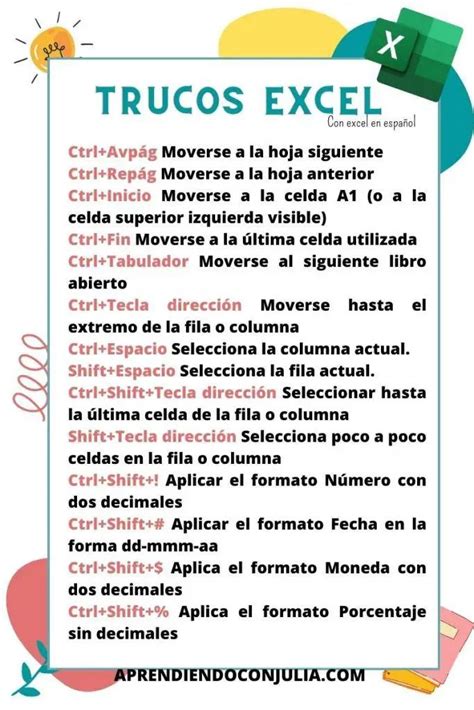 A Poster With The Words Trucos Excel