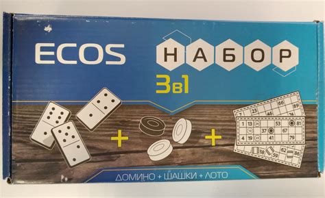 ECOS набор 3 в 1 домино + шашки + лото | отзывы