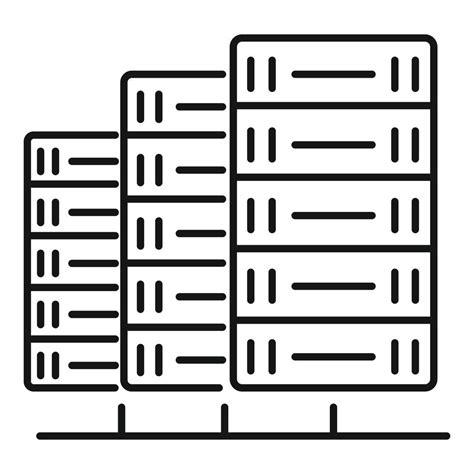 Server Data Icon Outline Style 14570484 Vector Art At Vecteezy