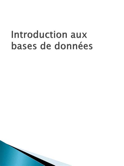 PPT Introduction aux bases de données PowerPoint Presentation free download ID