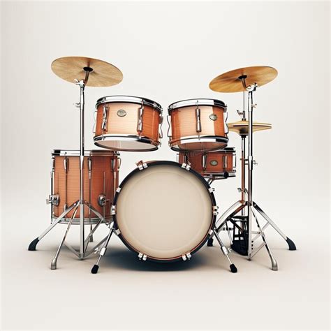 Premium Photo Illustration Retro Drum Kit With Perfect Display