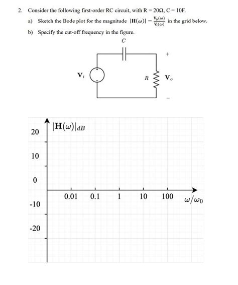 Solved 2 Consider The Following First Order RC Circuit Chegg Com