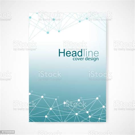 科學的宣傳冊設計範本向量海報佈局 分子結構與連接的線和點科學模式原子 Dna 與雜誌 傳單 封面 海報設計項目向量圖形及更多事件圖片 Istock