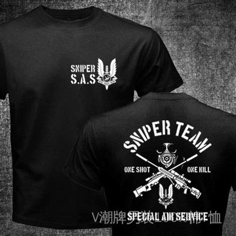 聯名 官方授權新英國Sas特種部隊狙擊隊軍用t恤雙面最新男士搞笑t恤訂製t恤 蝦皮購物