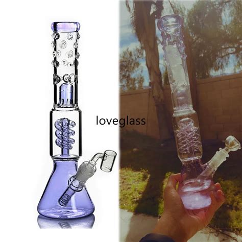 Dropshipping 146 Freezable Coil Bong With Beaker Base Shisha Glass